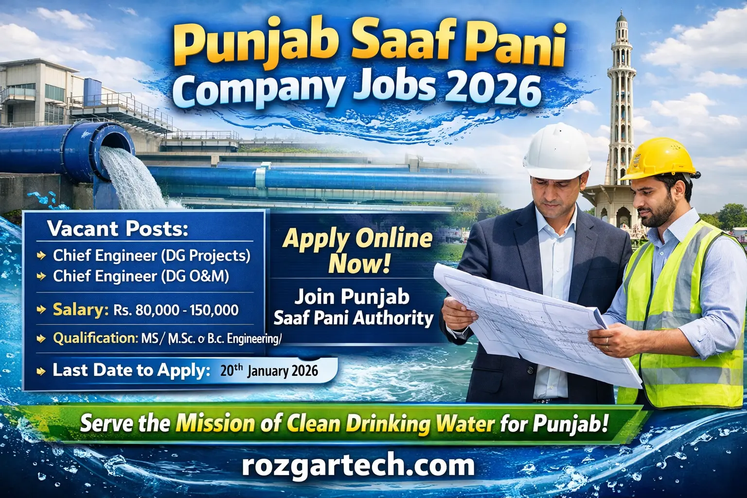 Punjab Saaf Pani Authority Jobs | Saaf Pani jobs 2026